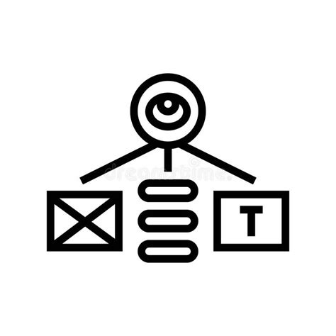 Visual Hierarchy Ux Ui Design Line Icon Vector Illustration Stock