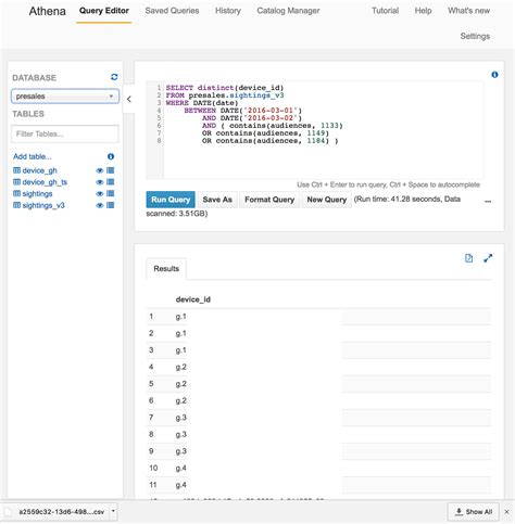Amazon Web Services Aws Athena Jdbc Driver Resultset