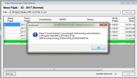 Kompilasi Gagal Impor CSV Ke E SPT PPh 21 Dan Solusinya Ortax