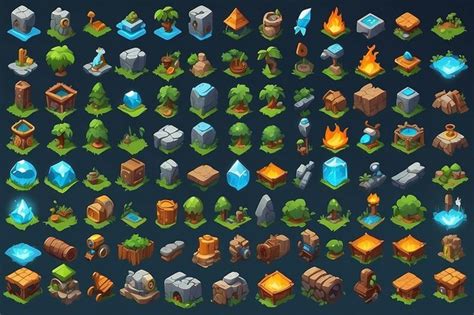 Premium Photo Vector Game Assets
