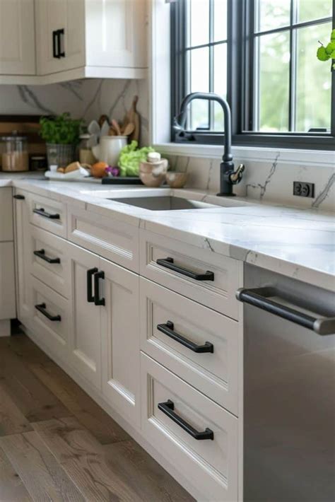 White Cabinets Black Hardware 18 Gorgeous White Kitchens With Black