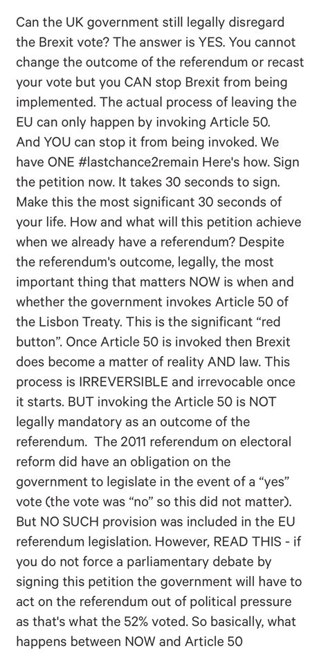 Brexit Do Not Invoke Article 50