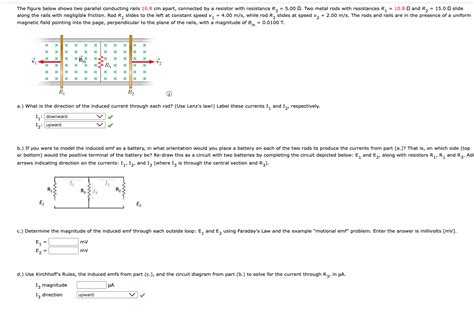 solved the figure below shows two parallel conducting rails