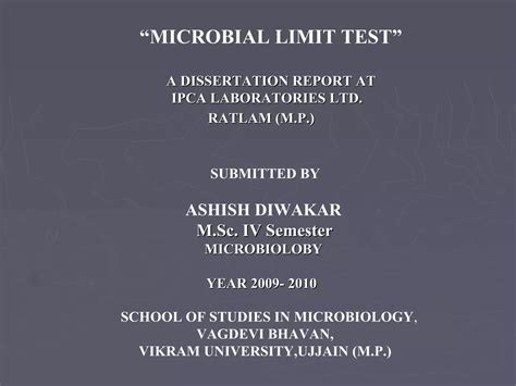microbial limit test ppt chemistry science