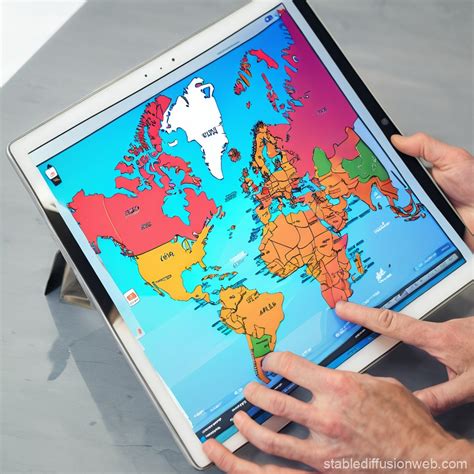 Futuristic Travel Planning Interface Stable Diffusion Online