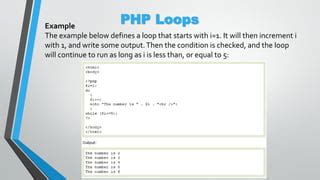 Php Loops And Php Forms Pdf