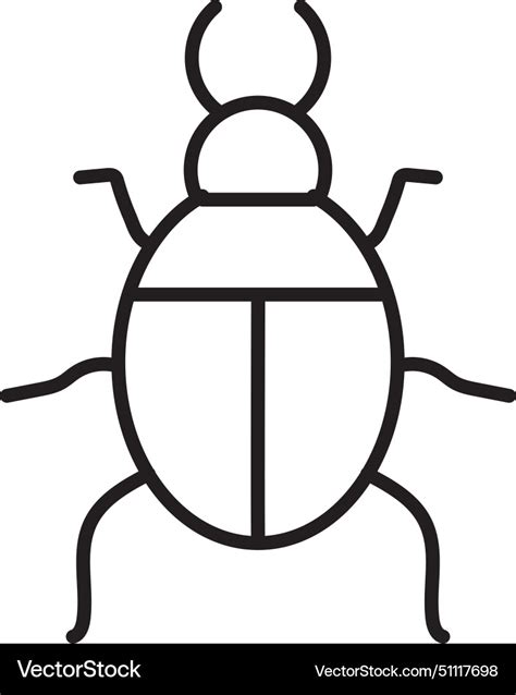 beetle icon line design template isolated vector image