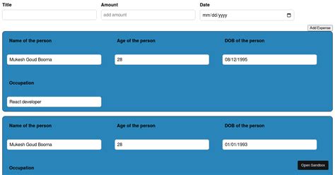 Data Display Codesandbox