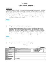 Lab 4 Babe Answers 2 Doc CNIT 182 Lab 4 Activity Diagrams EXERCISES Complete The
