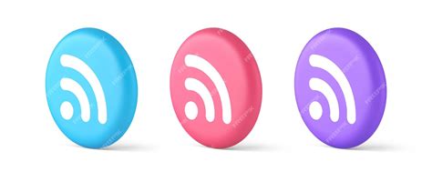 Premium Vector Wifi Available Access Button Wireless Internet Connection Signal 3d Realistic Icons