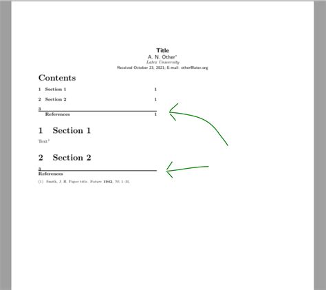 Sectioning Contents Section Not Displaying Correctly Using Achemso