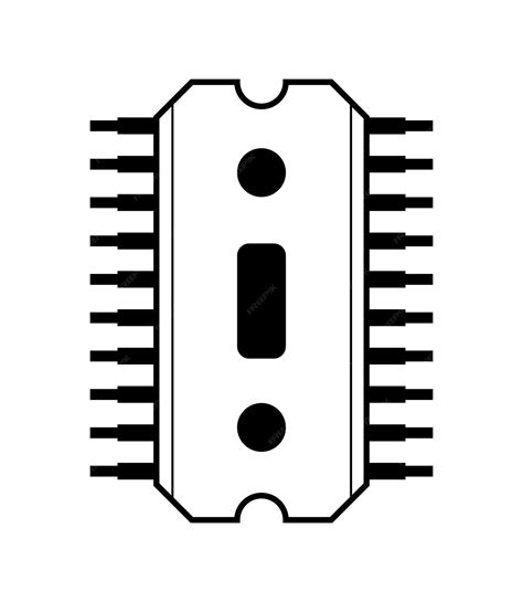 Premium Vector Vector Illustration Of Linear Microcircuit