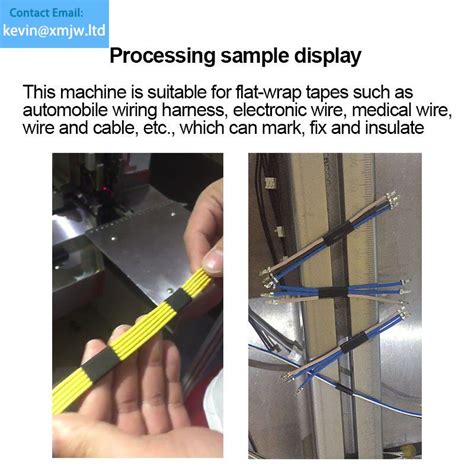 Cnc Acetate Tape Wrapping Machine Awg16~32 2 15pin Flat Cable Adhesive