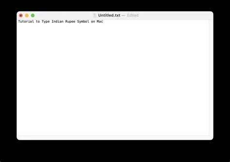 How To Type Rupee Symbol On Mac