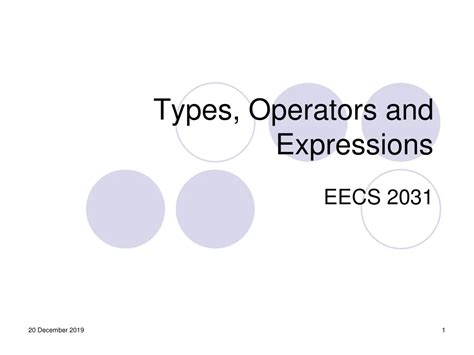 ppt types operators and expressions powerpoint presentation free