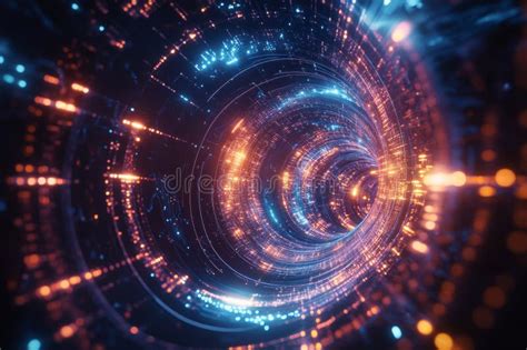 A Mesmerizing Digital Fractal Structure Composed Of Swirling Holographic Ai Driven Data