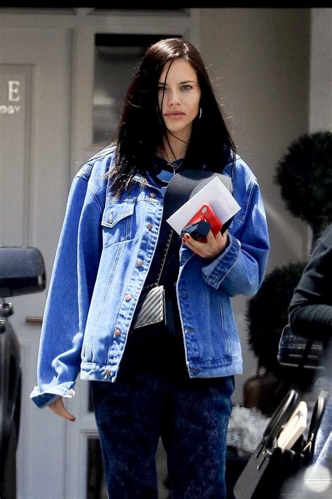 Adriana Lima In A Blue Denim Jacket Visits A Dermatologist In Beverly