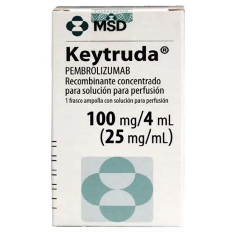 Keytruda 100 Mg X 4 Ml X 1 Vial Enfermedades Específicas