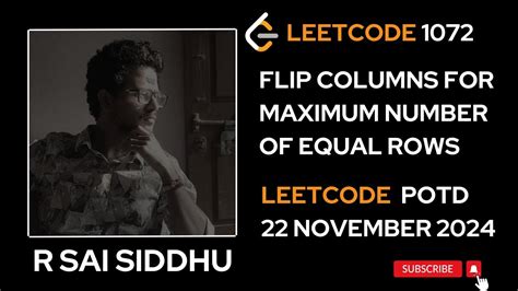 Leetcode Potd Leetcode 1072 Leetcode Contest Leetcode Potd Questions Leetcode Potd Explanation