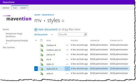 Minifying Javascript Files And Style Sheets With Mavention Sharepoint