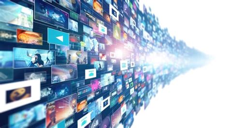 Digital Network Visualization Shows Networking Tech And Data Analysis With Colorful Data Points