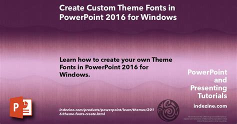 Create Custom Theme Fonts In Powerpoint 2016 For Windows