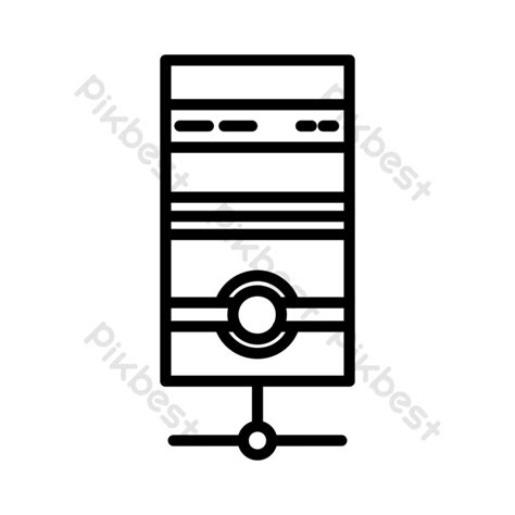 Server Icon Line Vector Png Images Ai Free Download Pikbest