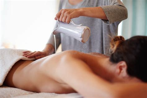 Massage Oil And Woman At Spa With Therapist For Hospitality Natural