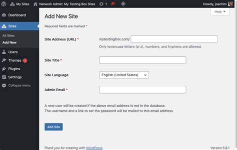 The Wordpress Network Multisite User Interface Easy Web Design Tutorials