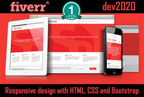 Do Responsive Design Using Html Css And Bootstrap By Dev Fiverr