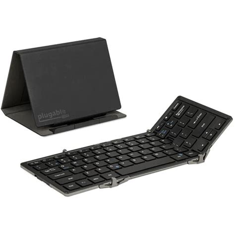 plugable full size folding bluetooth keyboard with case