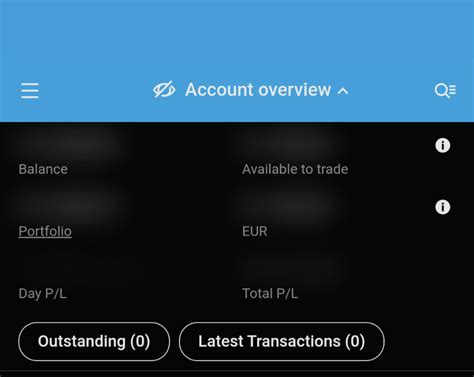 Android App Account Overview Empty Rdegiro