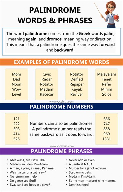 Palindromes Definition With Examples And Sentences Vocabish