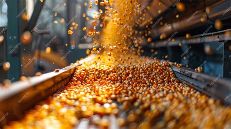 Automated Sorting Of Corn Grains Showcasing Technology In Agriculture