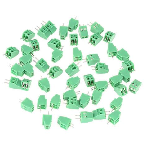 Jual Set Of 50 2 54mm Terminal Blocks 2p Pcb Screw Terminal Blocks