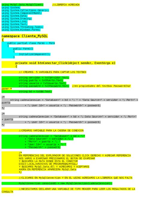 Cliente Ms SQL Conexion Mysql Base De Datos Using MySql Data LIBRERIA AGREGADA Using