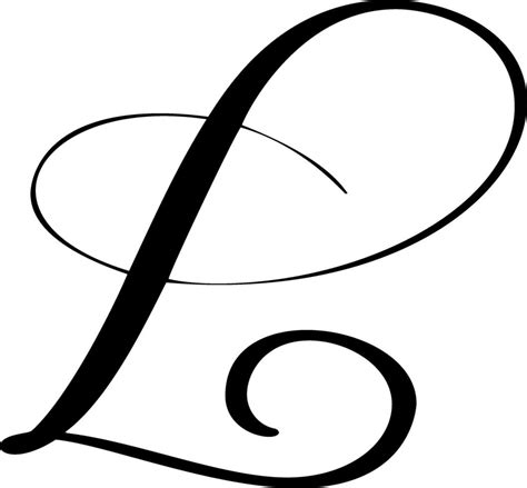 Hand Drawn Calligraphy Letter L Script Capital Font Logo Flourish