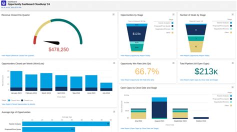 Free Lead Opportunity And Sales Team Dashboards For Salesforce