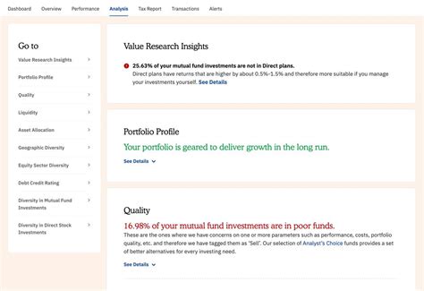 Using The ‘analysis Feature For Smart Investment Decisions Value Research