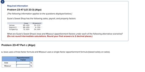Solved Problem 23 47 LO 23 3 Algo The Following Chegg Com