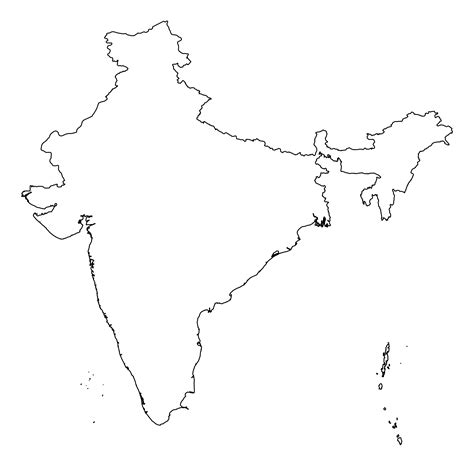 India Outline Map India Map