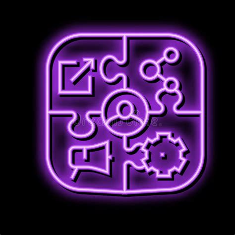 Budget Authority Needs Timeline Neon Glow Icon Illustration Stock Vector Illustration Of