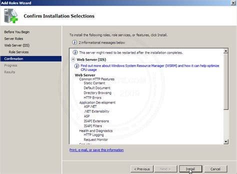 install iis 7 on windows server 2008