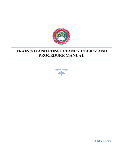Training And Consultancy Policy And Procedure Draft Pdf Consultant Fee