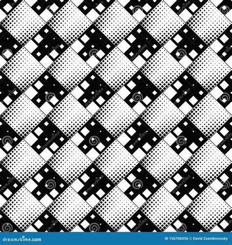 Monochrome Seamless Diagonal Square Pattern Background Design Stock Vector Illustration Of