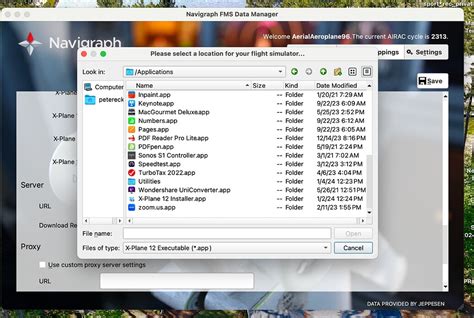 Connecting FMS Data To X Plane FMS Data Manager Navigraph