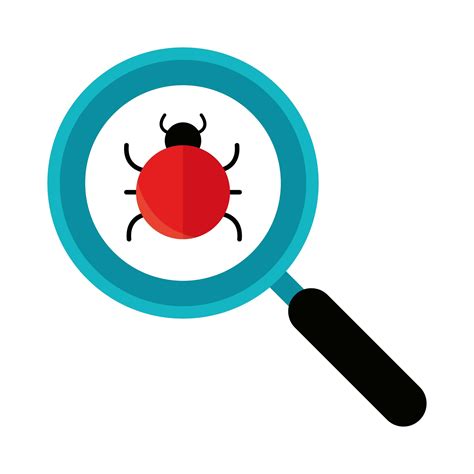 Bug In Magnifier Vector Art At Vecteezy