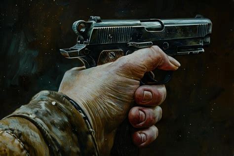 Premium Photo Trigger Pull Pistol Moment