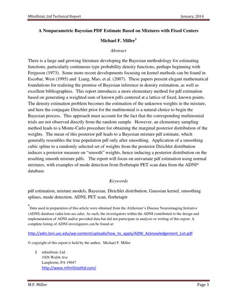 pdf a nonparametric bayesian pdf estimate based on mixtures with