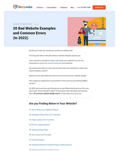 ppt 20 bad website examples common web design errors powerpoint